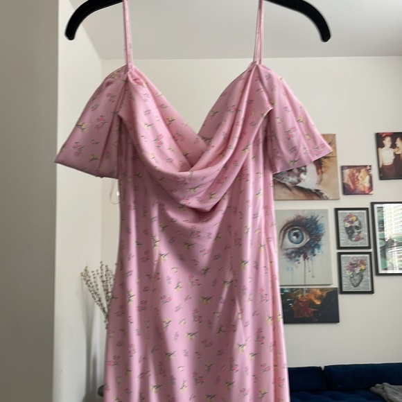 House of CB | Dresses | House Of Cb Elodie Pink Floral Gown Xs Nwot ...